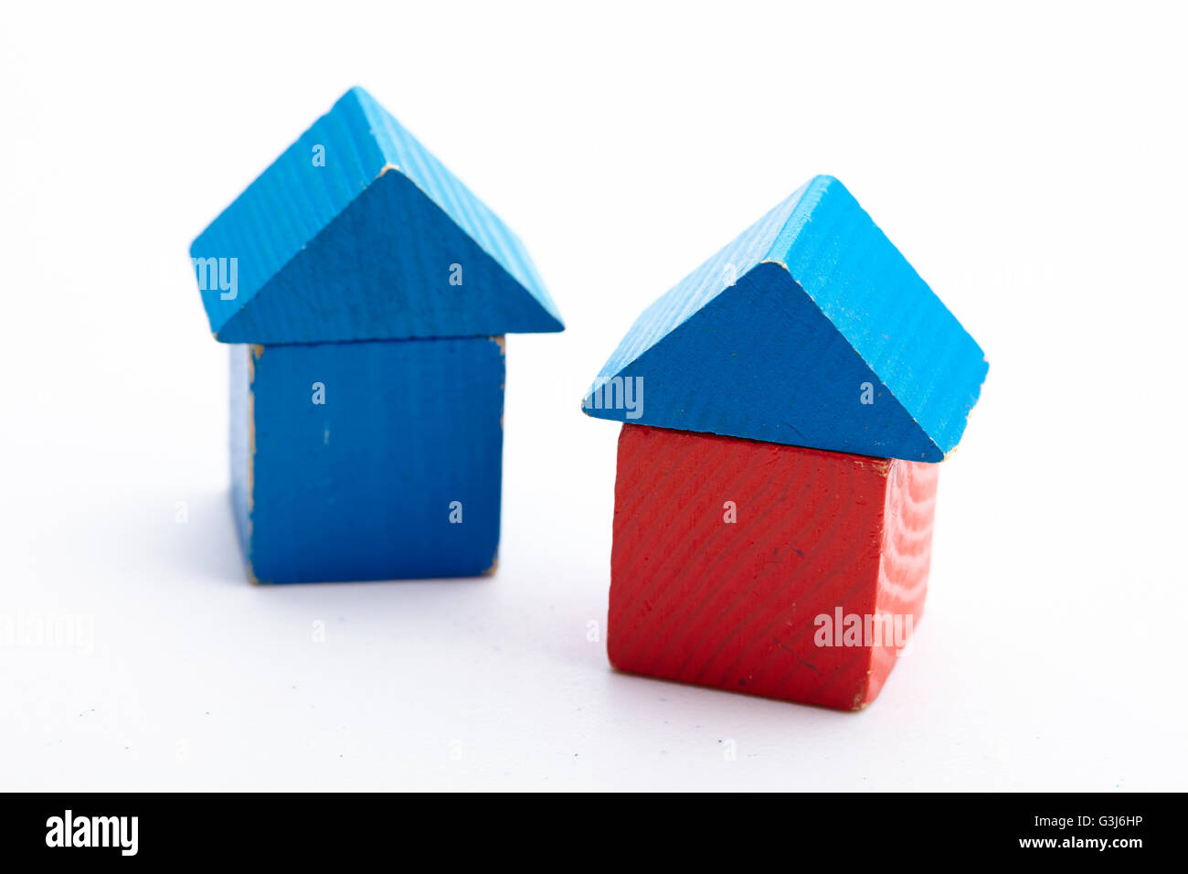House made of wooden blocks Stock Photo - Alamy