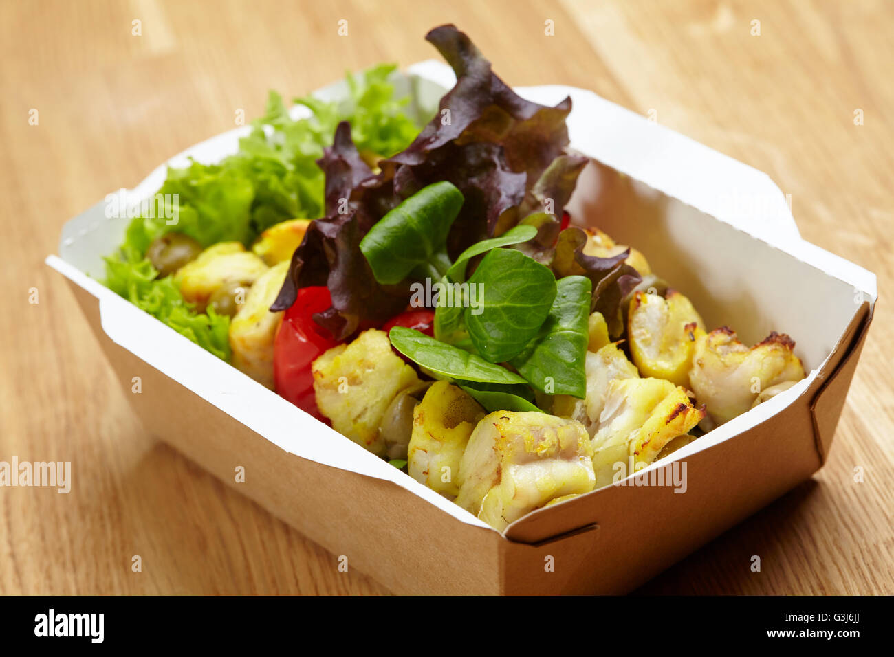 natural healthy food for breakfast fish with vegetables Stock Photo - Alamy