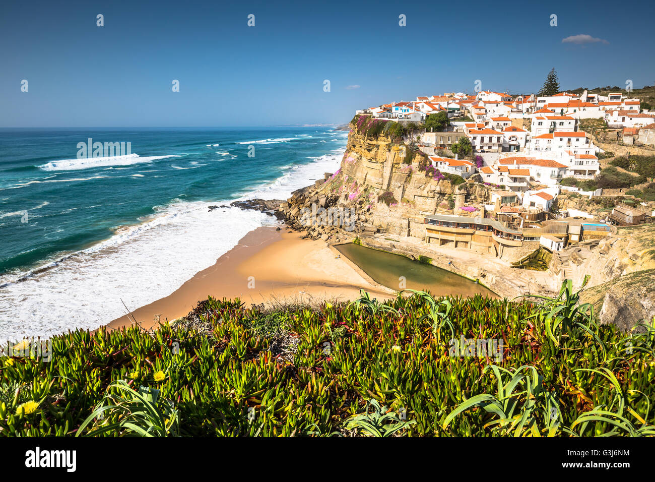 Azenhas do Mar, Portugal coastal town Stock Photo - Alamy