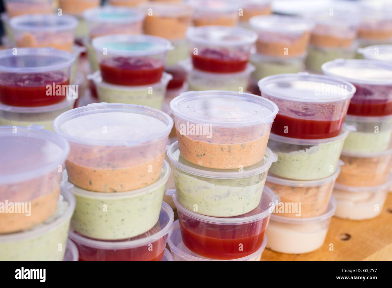 Plastic sauce containers hi-res stock photography and images - Alamy