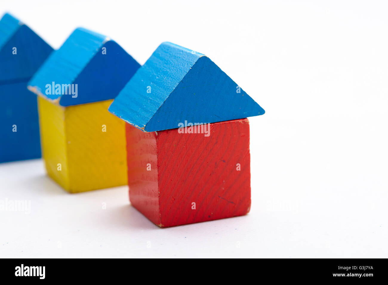 House made of wooden blocks Stock Photo - Alamy