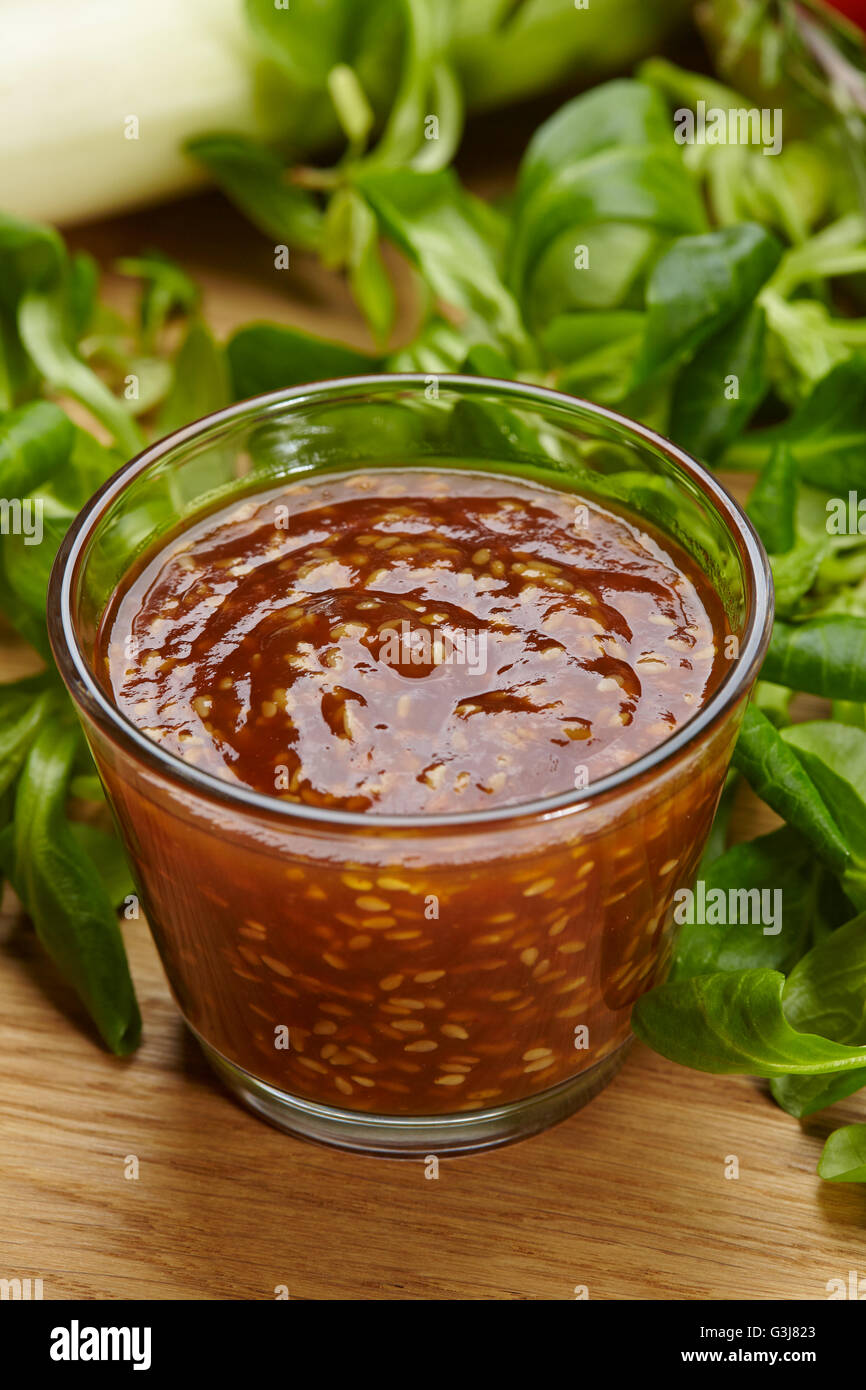 sauce salad dressing cooking ingredients Stock Photo - Alamy