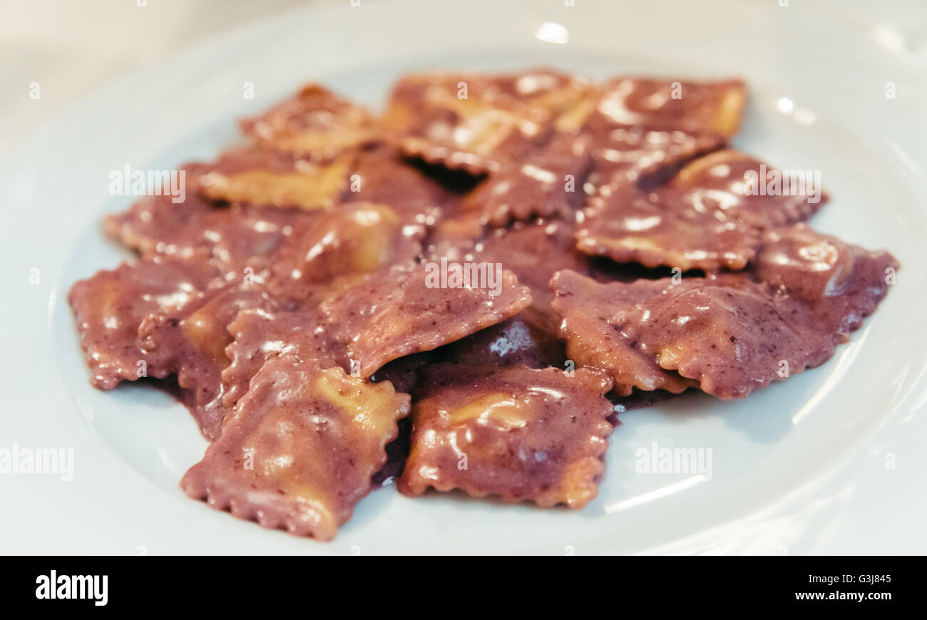 Ravioli with Barolo Stock Photo - Alamy