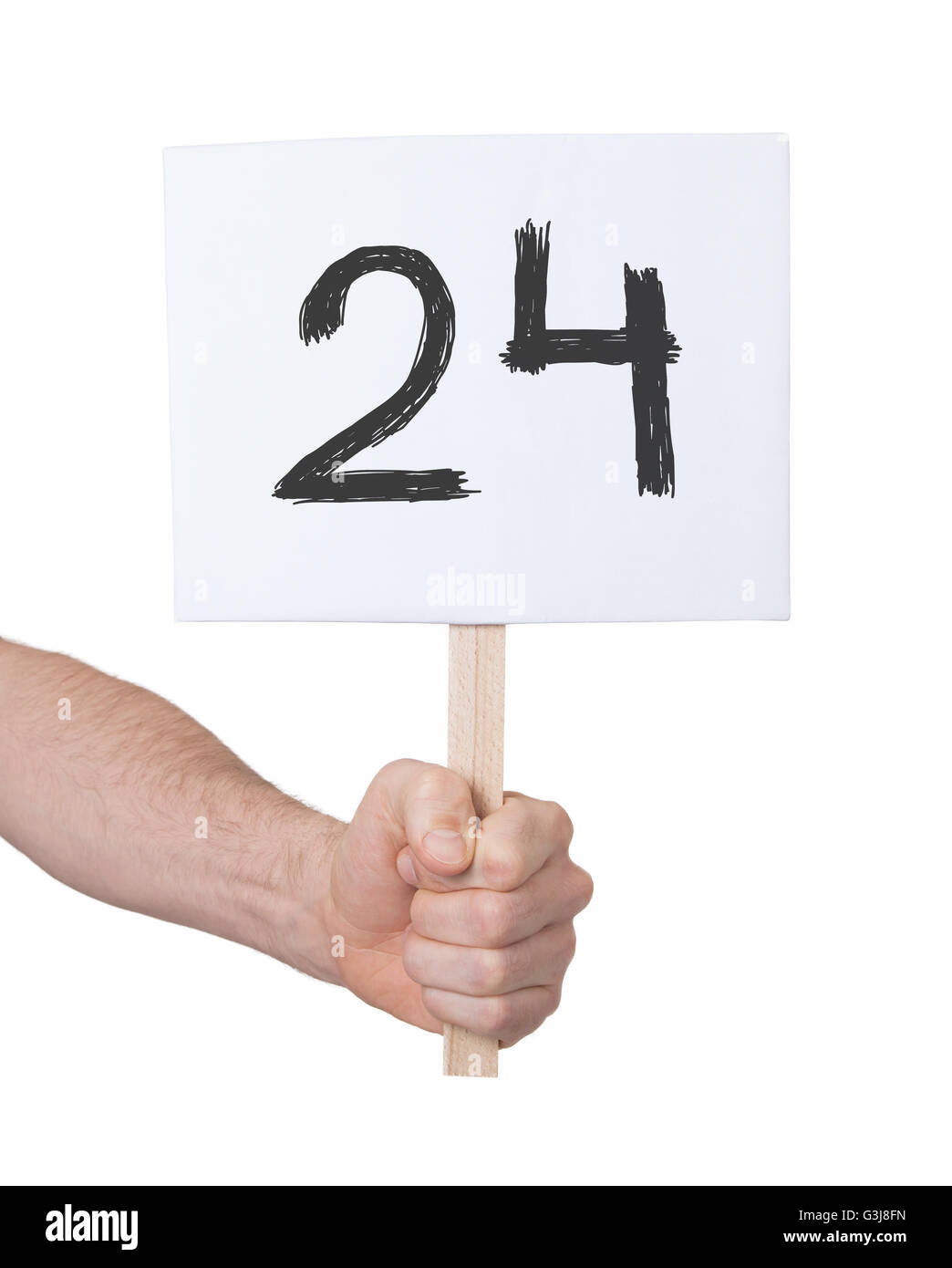 Sign with a number, isolated on white - 24 Stock Photo - Alamy