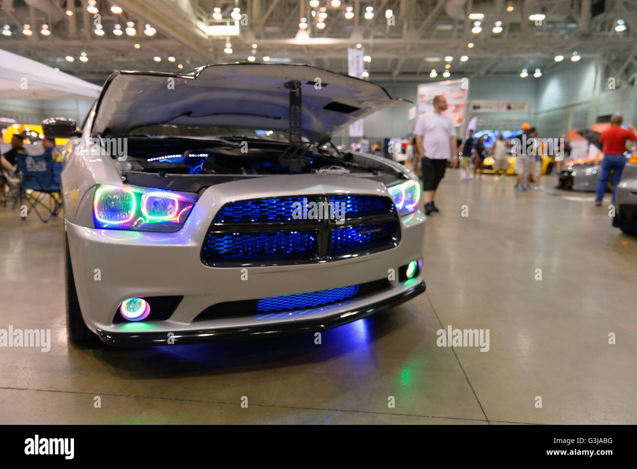 Custom Car Show Floor - Indoor view of show venue Stock Photo - Alamy