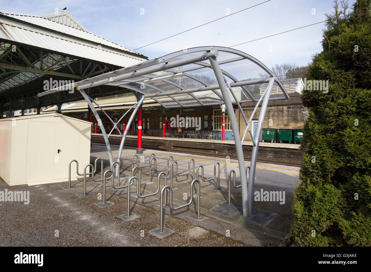 Bicycle rack railway station hi-res stock photography and images - Alamy