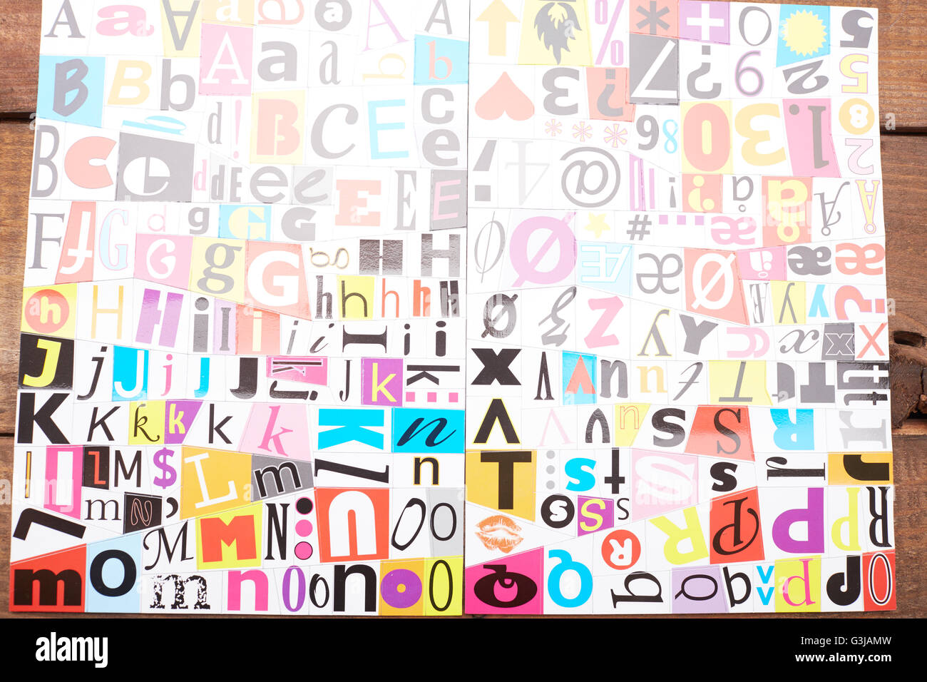 letters from magazine clippings Stock Photo - Alamy