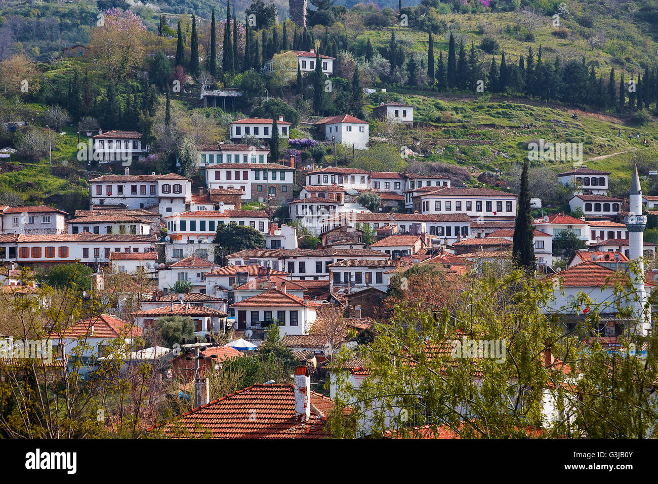 Old village houses in Sirince, Turkey Stock Photo - Alamy