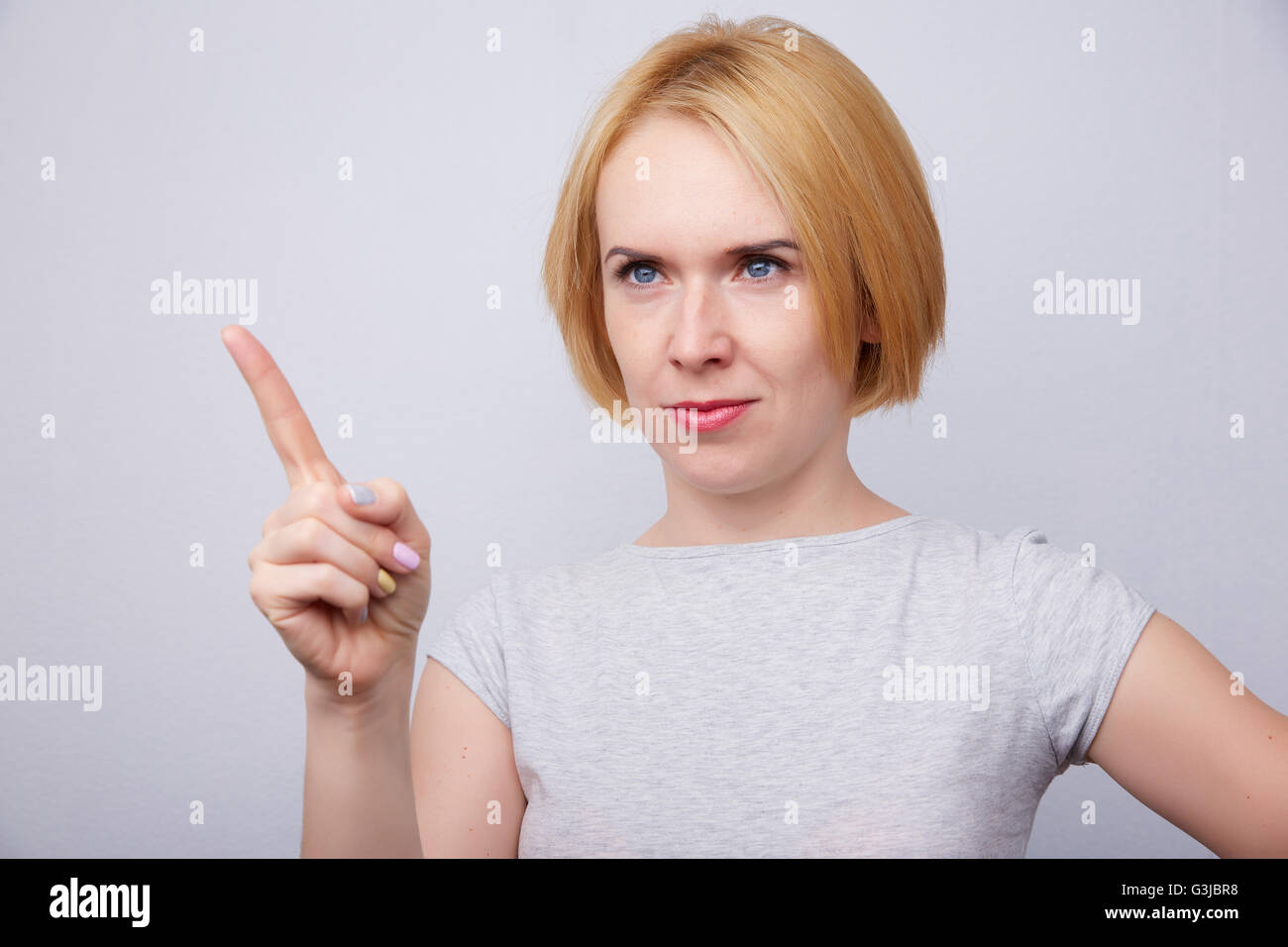 woman had the idea Stock Photo - Alamy