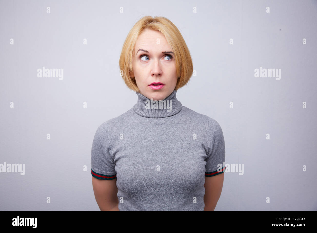 woman takes offense Stock Photo - Alamy
