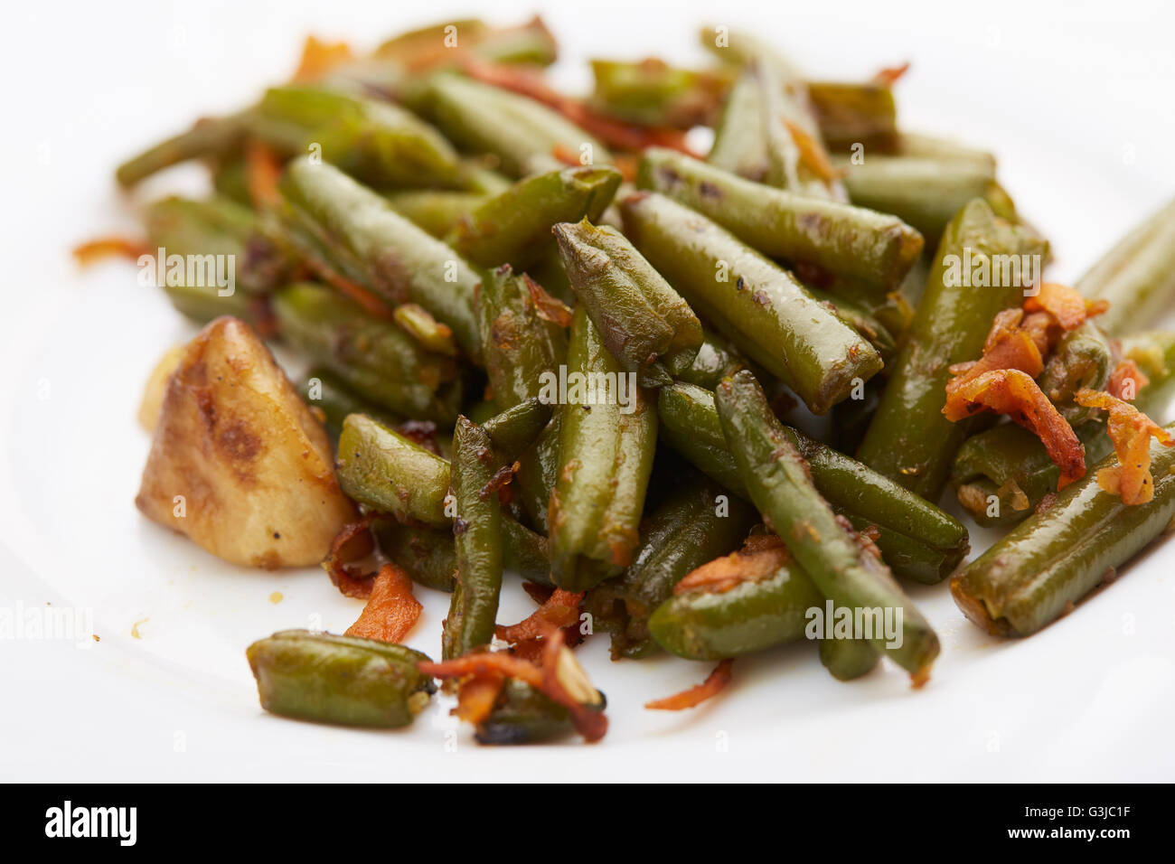 stewed green beans closeup Stock Photo - Alamy