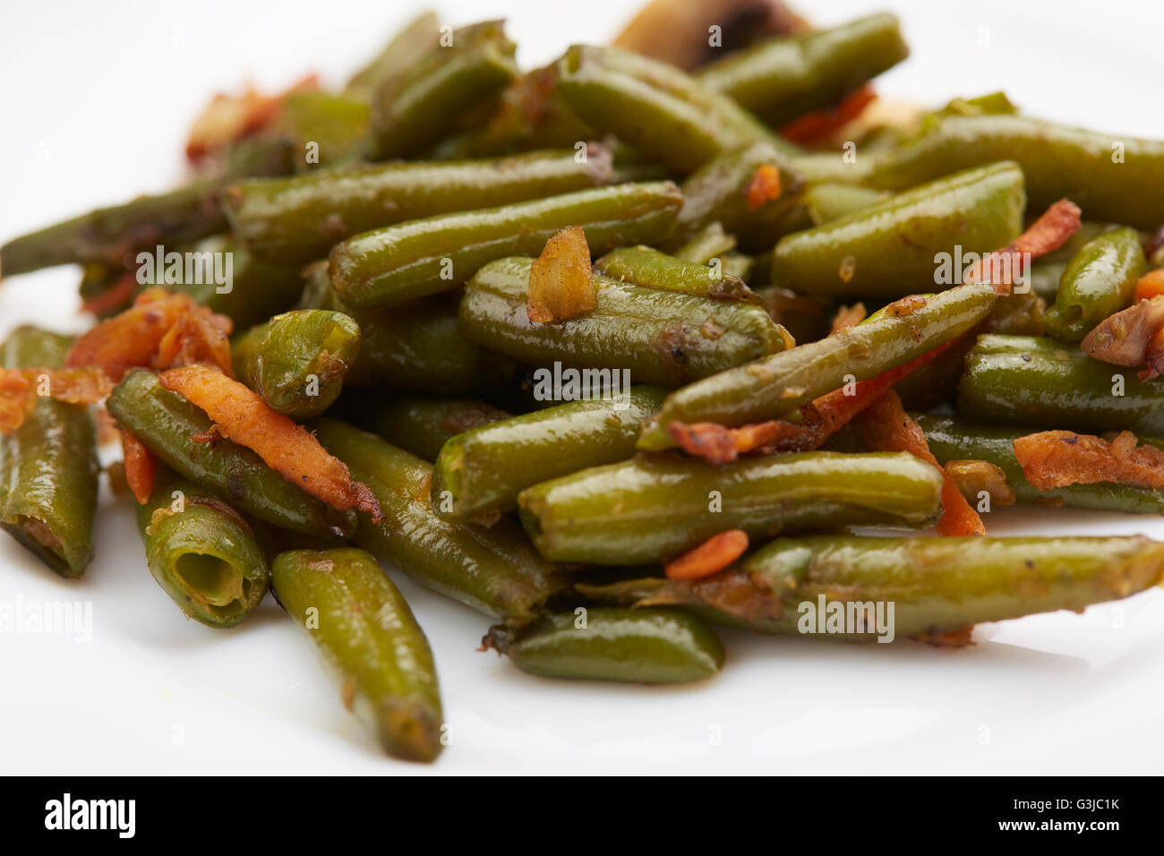 stewed green beans closeup Stock Photo - Alamy