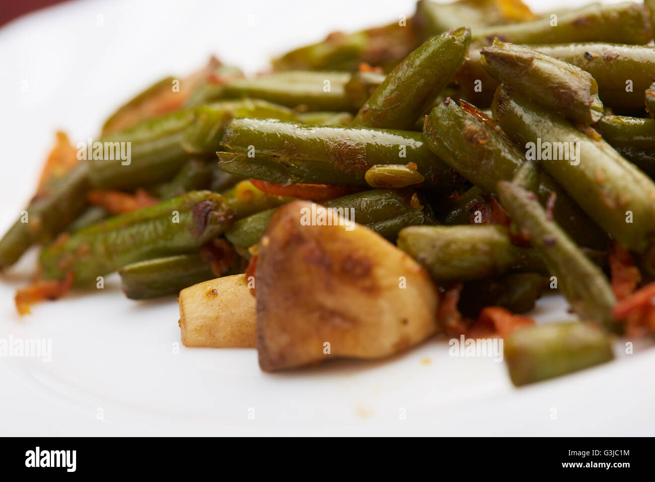 stewed green beans closeup Stock Photo - Alamy