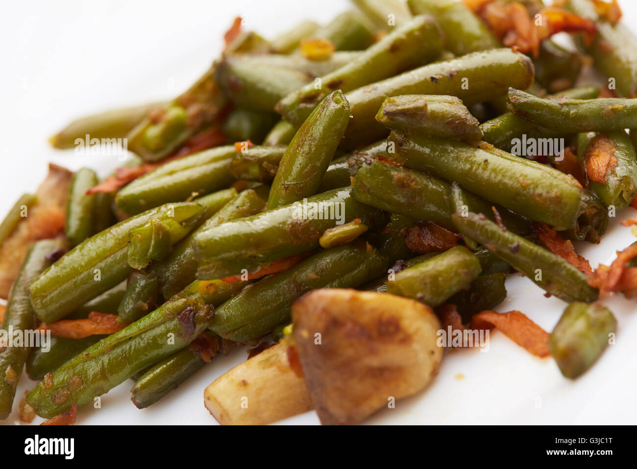 stewed green beans closeup Stock Photo - Alamy