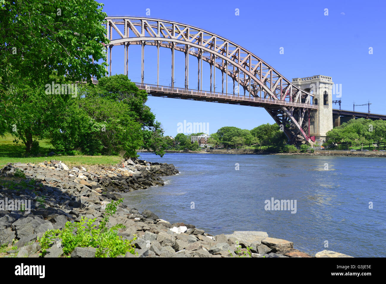The Hell Gate Bridge (East River Arch Bridge) in New York City i Stock ...