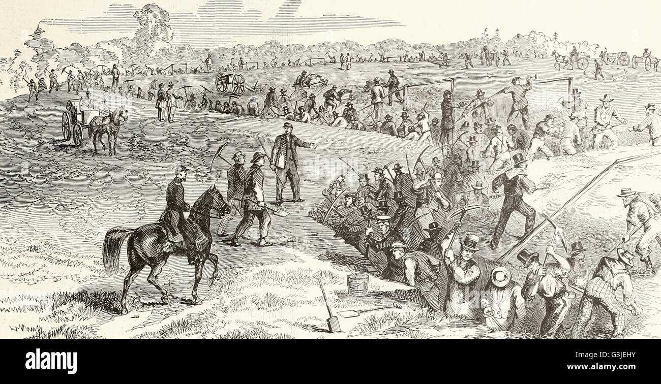 The Invasion of Pennsylvania - Working on the fortifications near ...