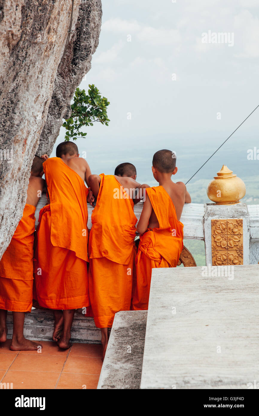 Novice monks in temple hi-res stock photography and images - Alamy
