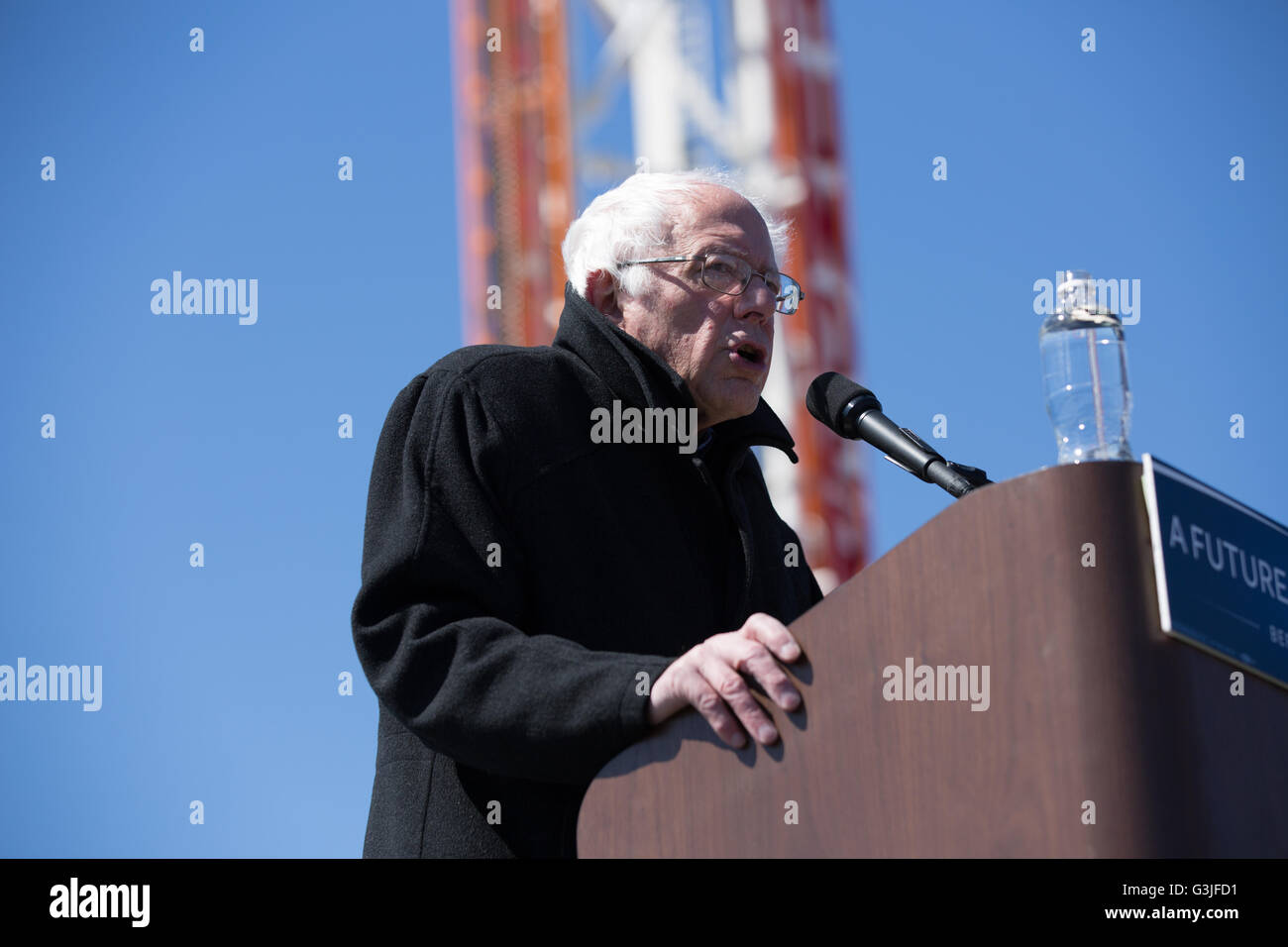 Brooklyn, United States. 10th Apr, 2016. Bernie Sanders at a campaign ...