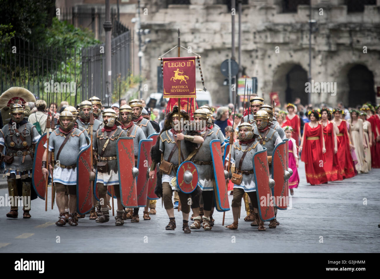 Rome, Italy. 24th Apr, 2016. Parade for Christmas during 2769th ...