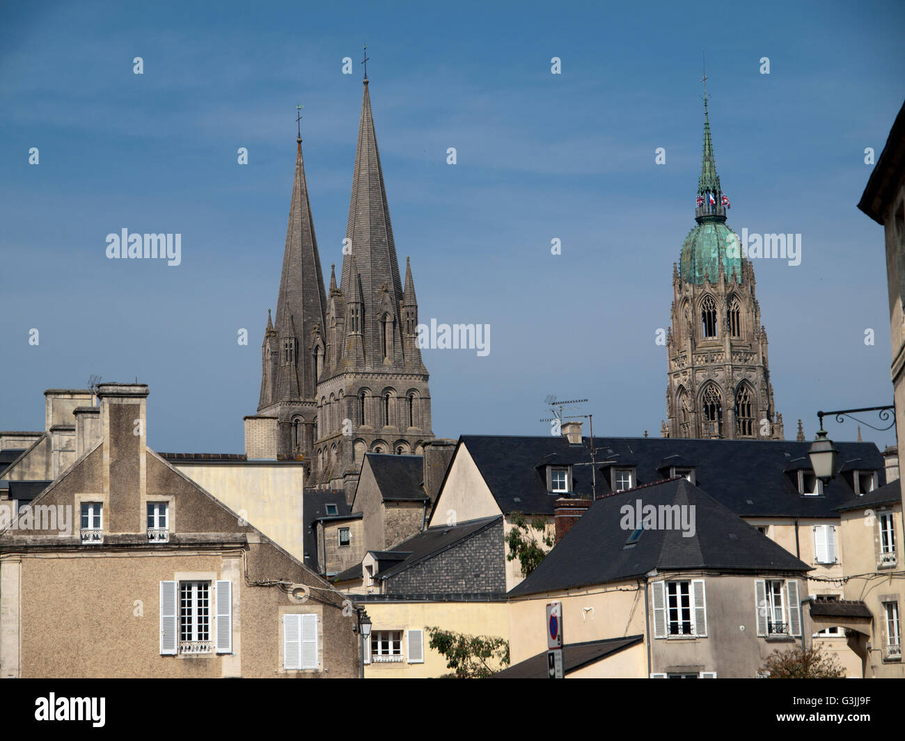 The historic center of the French town of Bayeux Stock Photo - Alamy