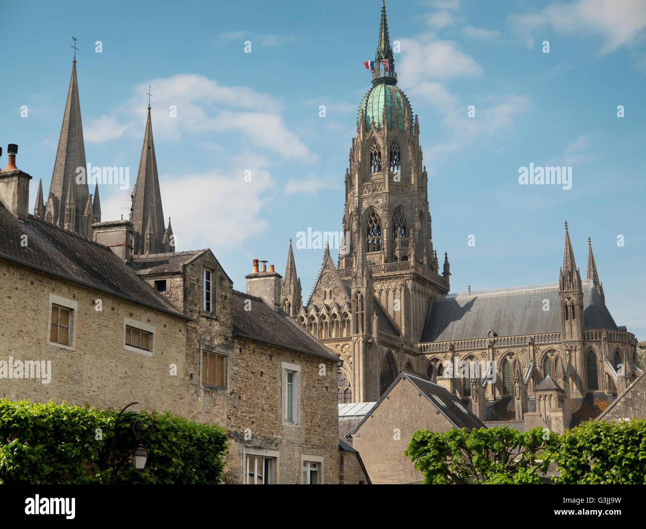 The historic center of the French town of Bayeux Stock Photo - Alamy