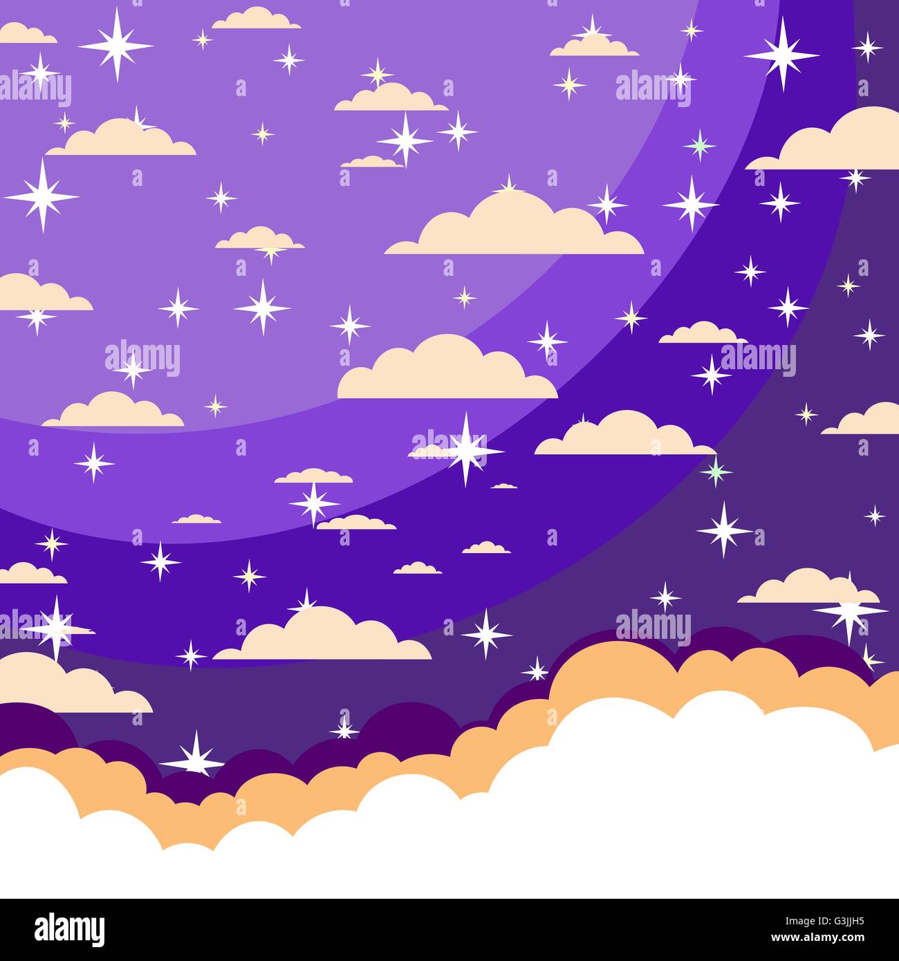 Night time sky at dusk Stock Vector Images - Alamy