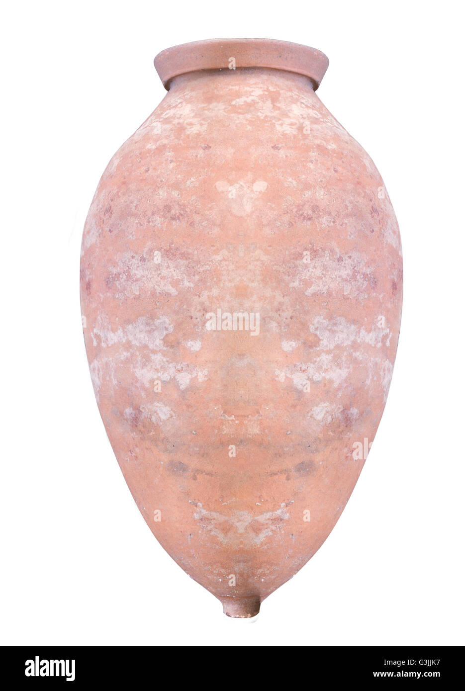 Ancient clay amphora. Isolated on white background Stock Photo - Alamy