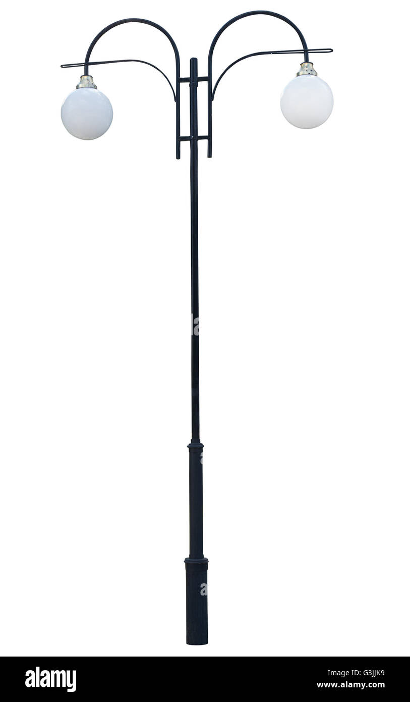lamp post. Decorative street lamp-post. isolated on white background ...