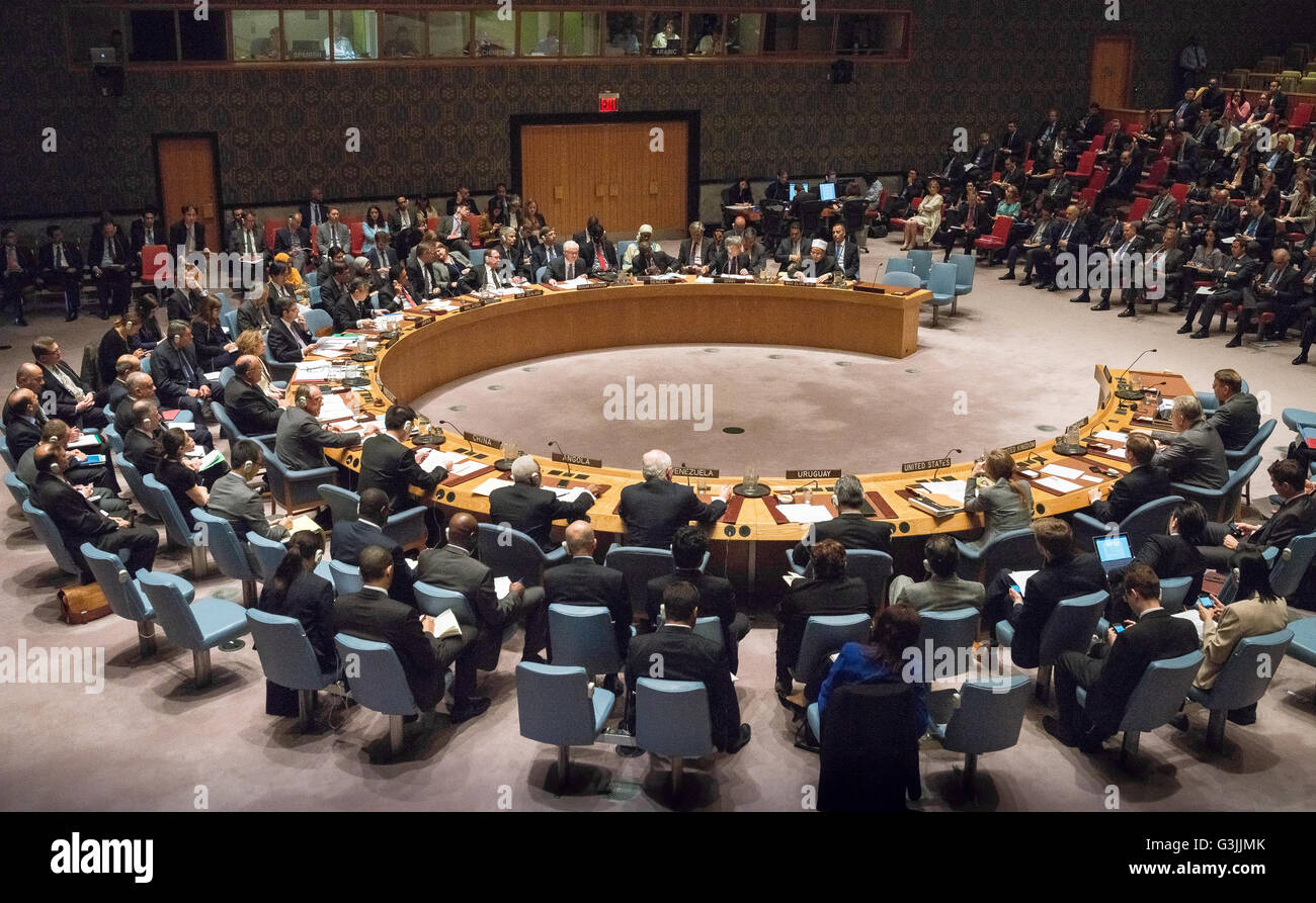 Members of the Security Council sit in session during the special ...