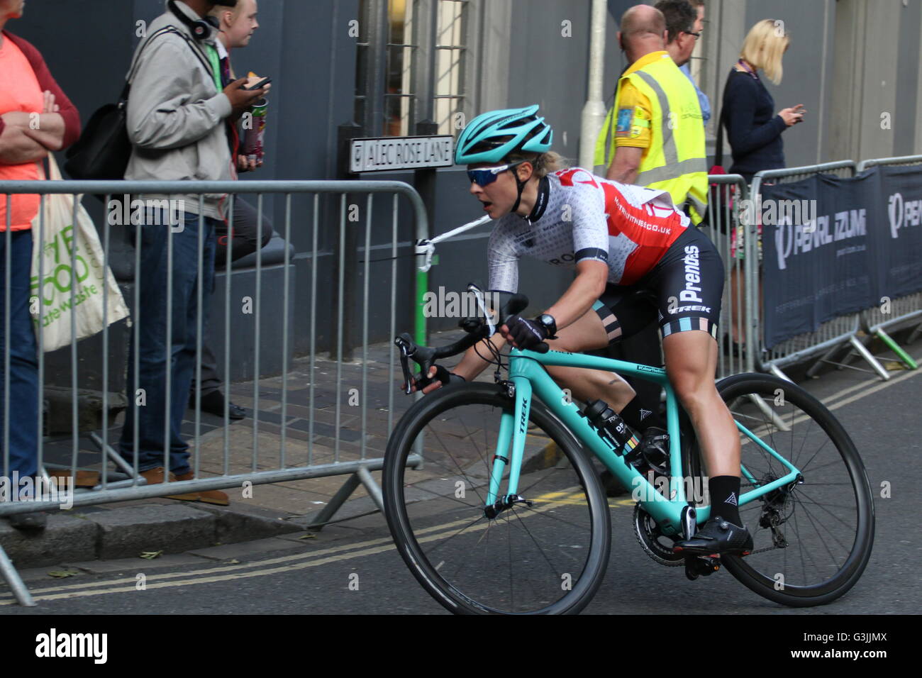 Jennifer George Cycling Stock Photo - Alamy
