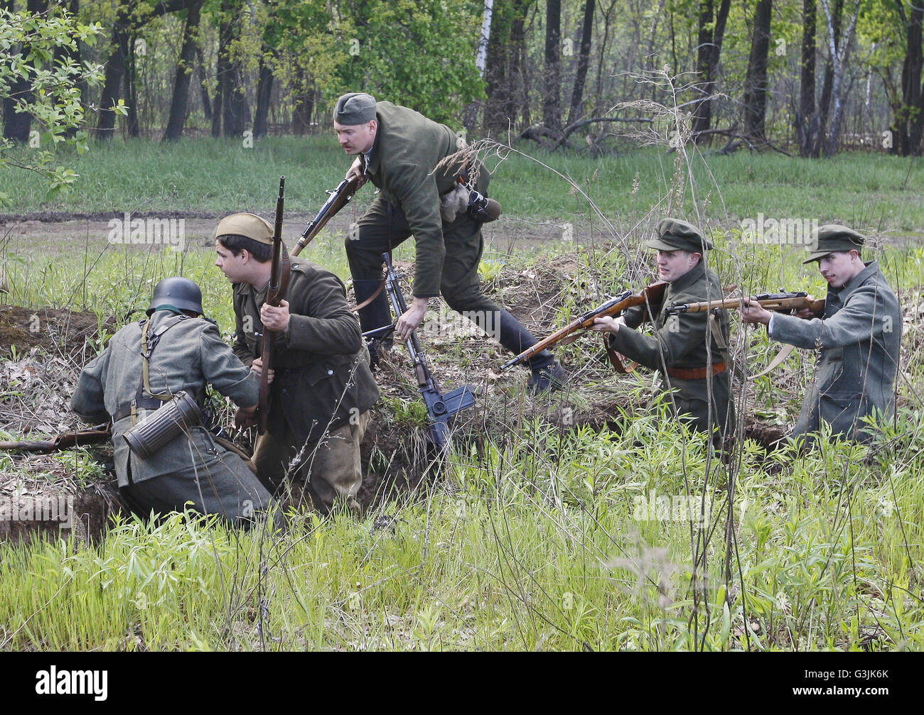 Members of historical military clubs wearing in the Second World War ...