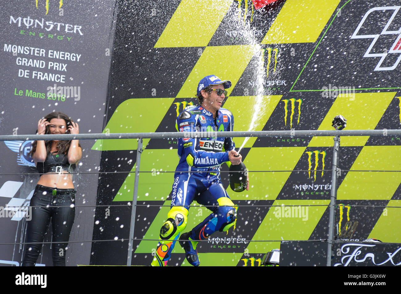 Valentino Rossi (Movistar Yamaha) during on MotoGP race day. Valentino ...
