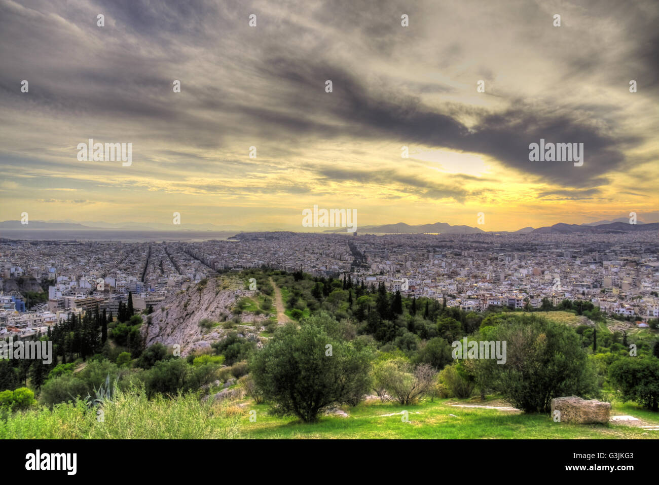 Panoramic view of Athens Stock Photo - Alamy