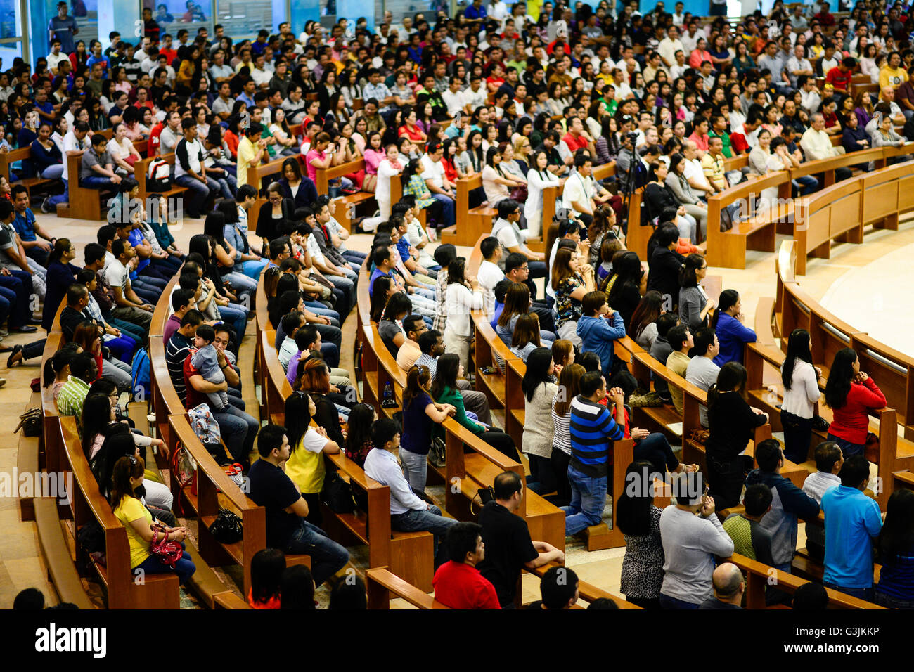 QATAR, Doha, religious complex with churches, filipino migrant worker ...