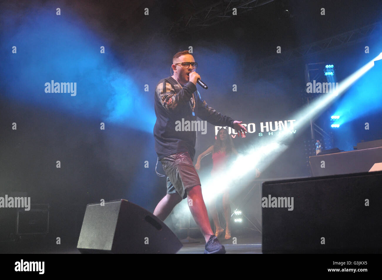 Naples, Italy. 06th May, 2016. Italian Rapper, Rocco Hunt performs ...