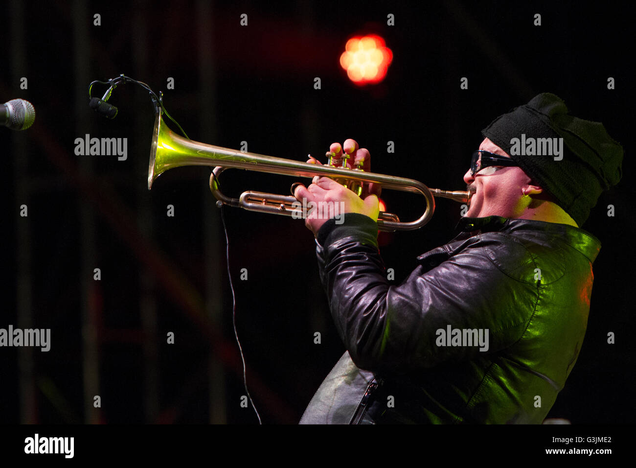 Turin, Italy. 01st May, 2016. Italian trumpeter Giovanni Falzone in ...