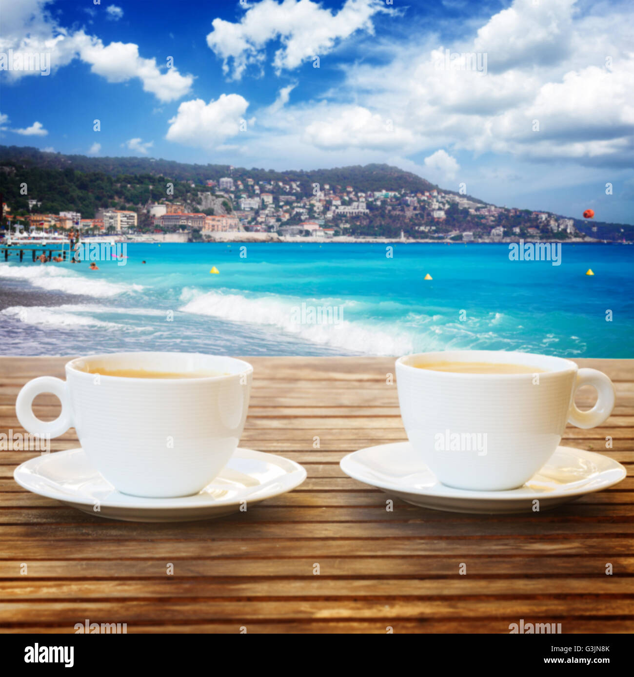 summer cup of coffee Stock Photo - Alamy