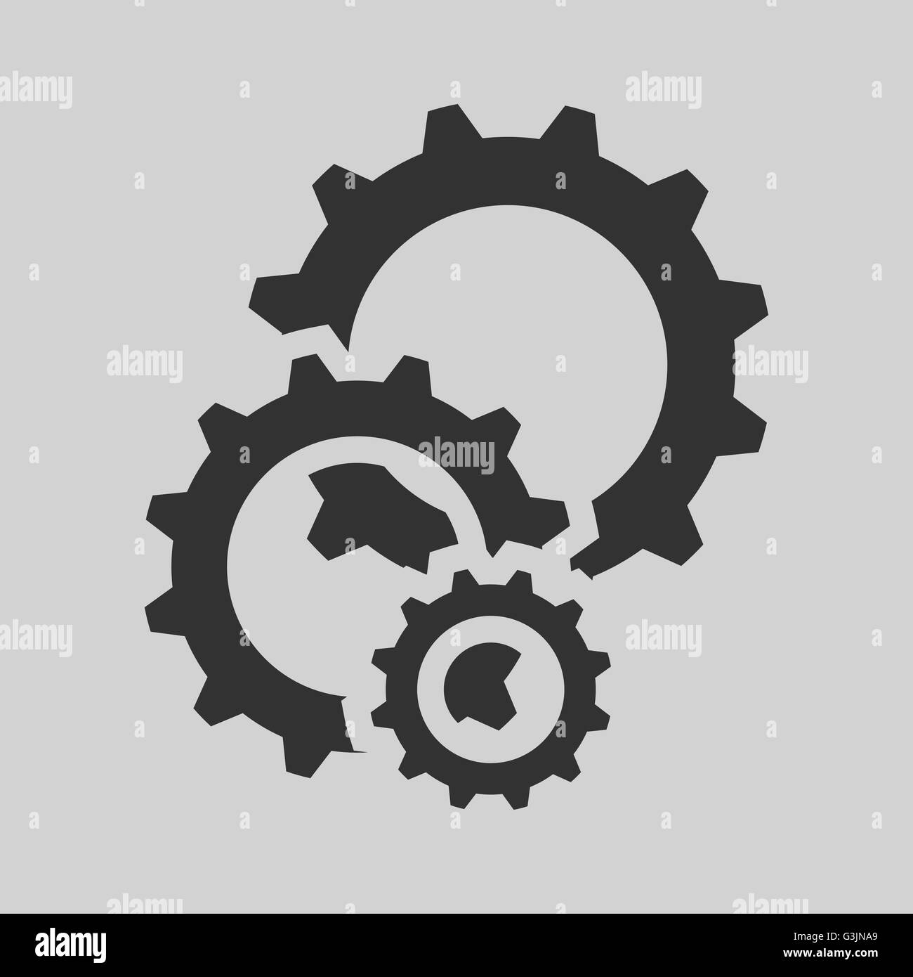 Black cog Black and White Stock Photos & Images - Alamy