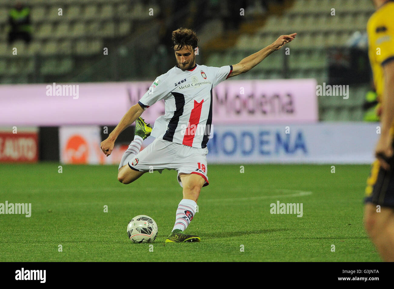 Modena, Italy. 29th Apr, 2016. Andrea Barberis Crotone's midfielder ...