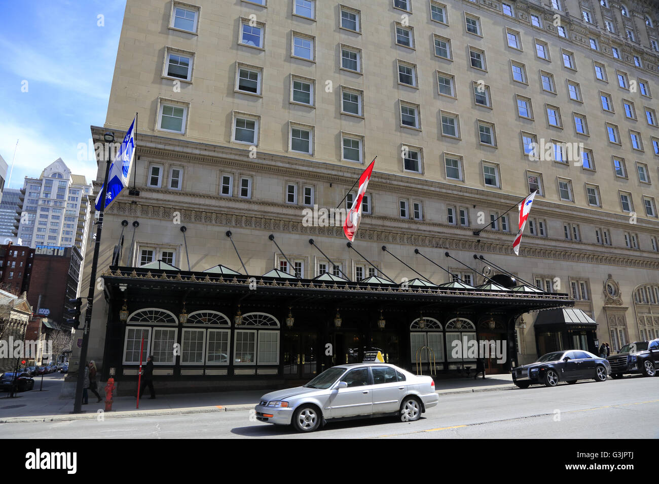 The Ritz-Carlton Hotel on Sherbrooke Street downtown Montreal. Quebec ...