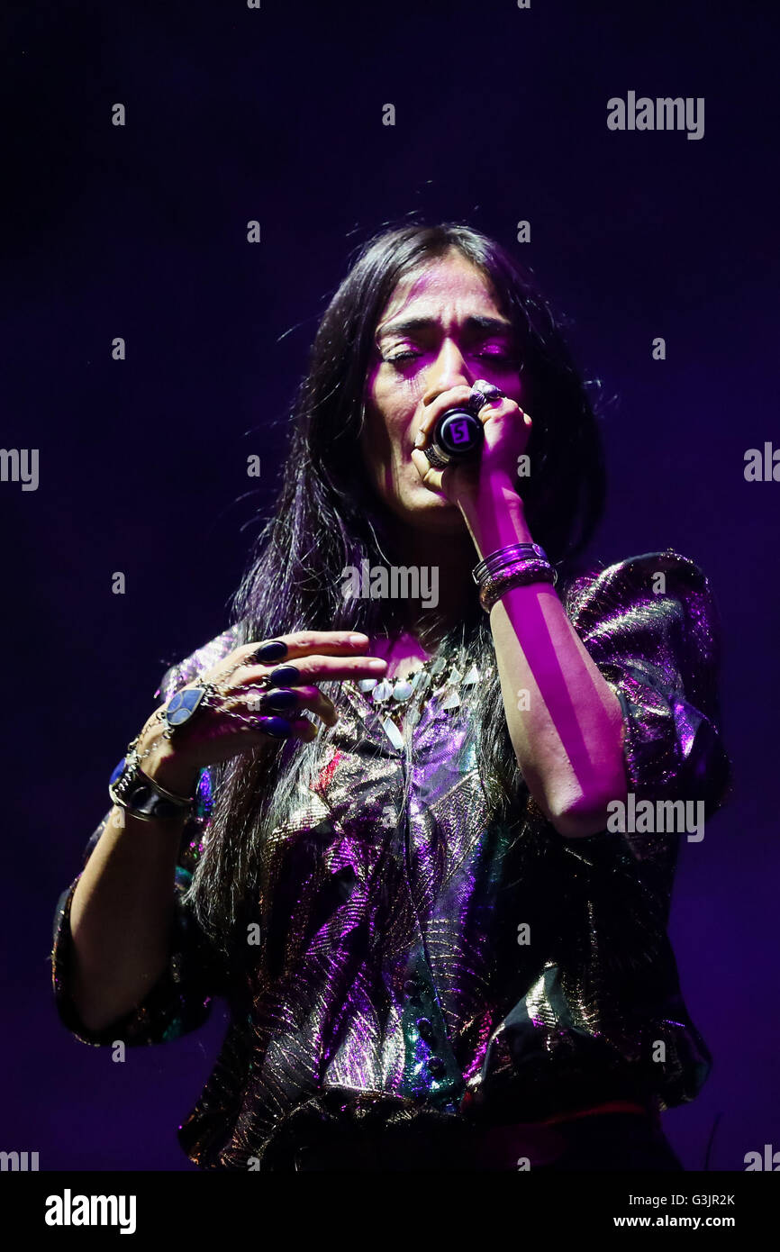Turin, Italy. 23rd Apr, 2016. Moroccan singer Hindi Zahra grew up in ...