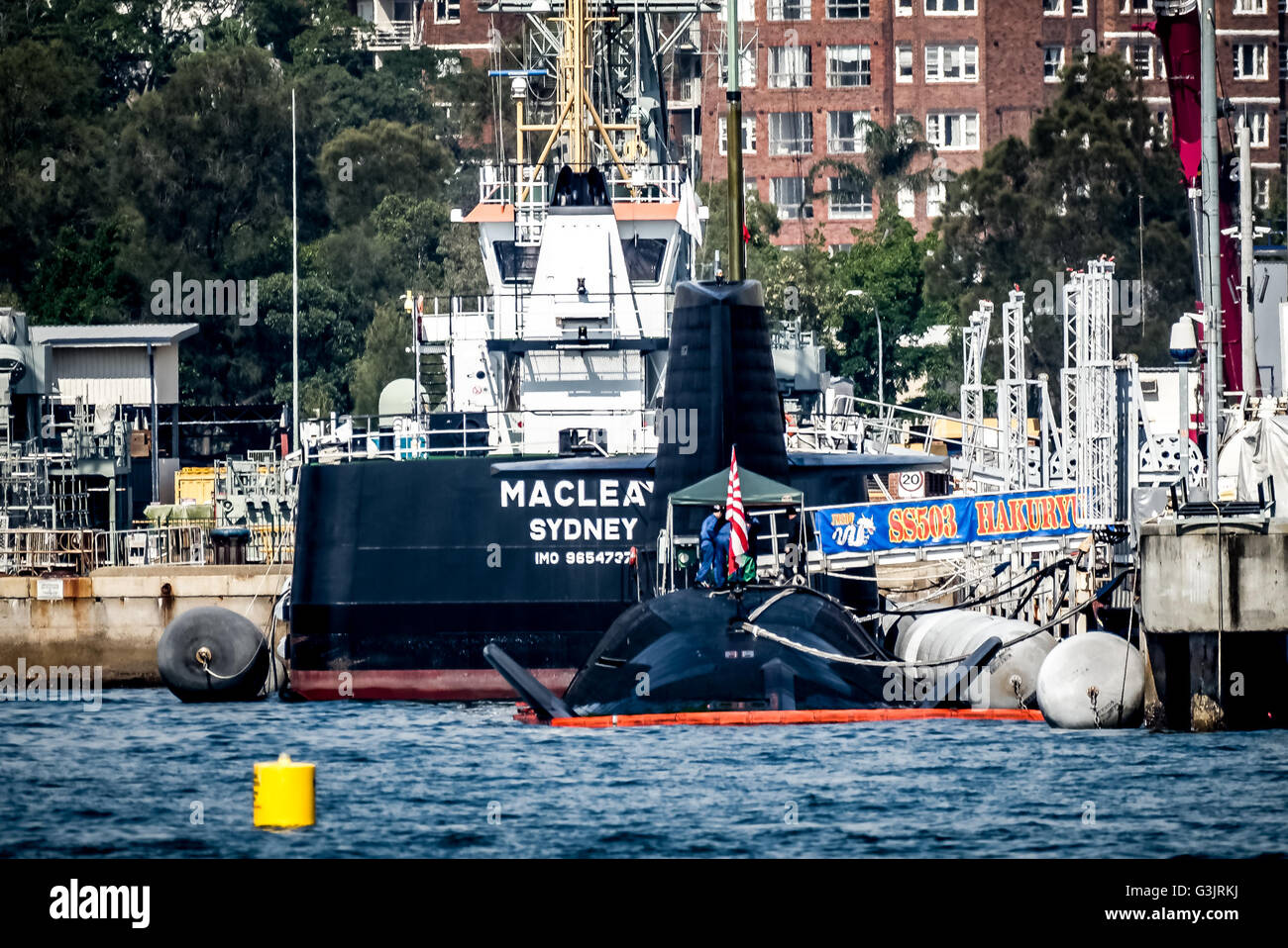 Sydney, Australia. 16th Apr, 2016. The Japanese Soryu-class submarine ...