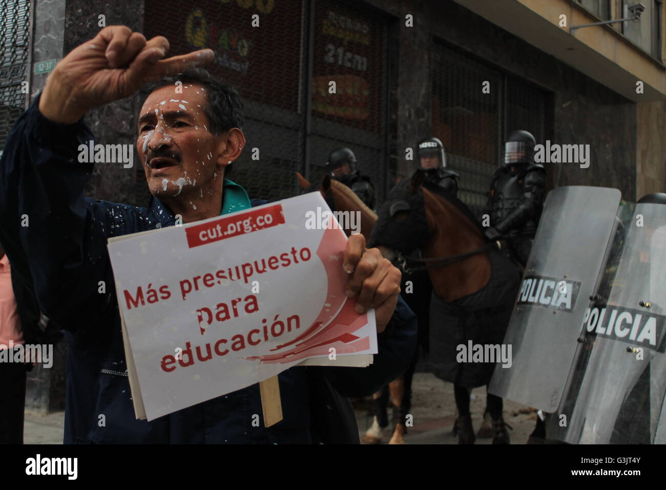 bogota, Colombia. 01st May, 2016. The demonstrations were presented ...
