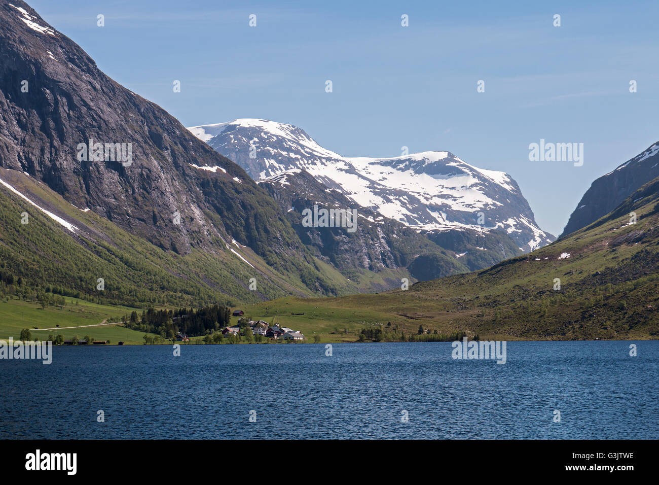 Hamlet of Indreide on golden route Ålesund, Ørskog, Vestre, Stordal ...