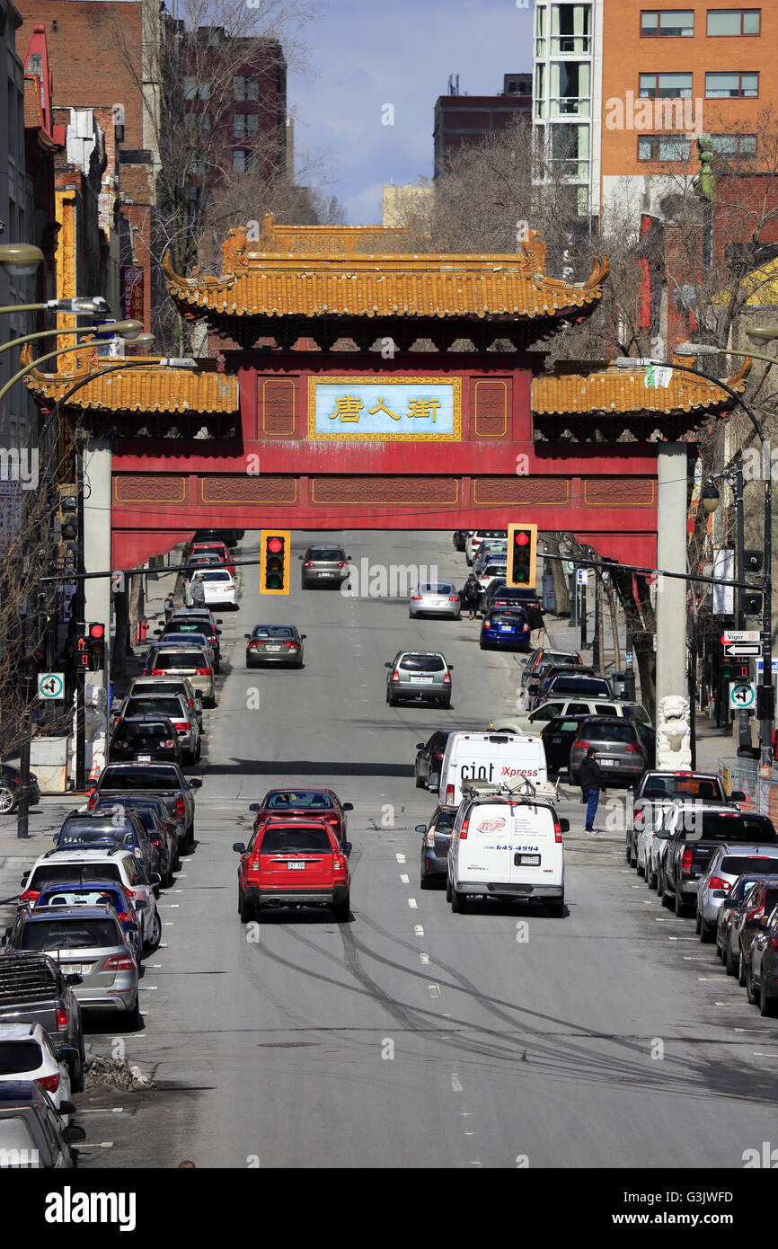 Traditional Chinese arch at Montreal Chinatown.Montreal,Quebec,Canada ...