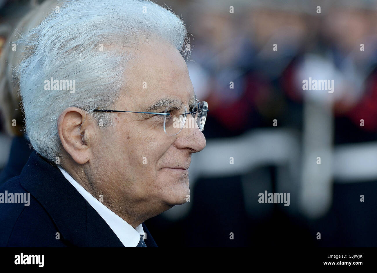 Rome, Italy. 25th Apr, 2016. The Italian President Sergio Mattarella ...