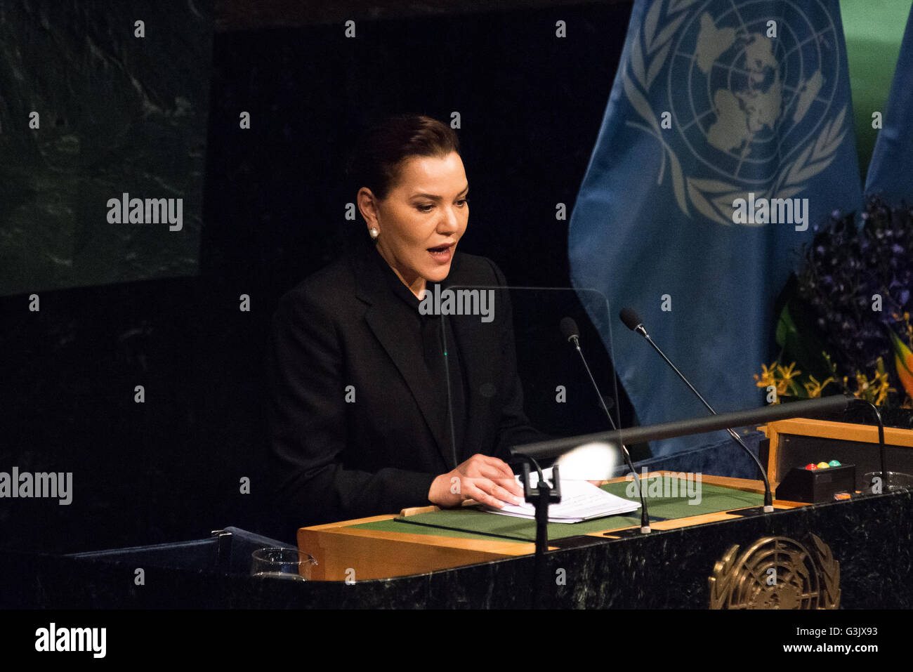 New York City, United States. 22nd Apr, 2016. Moroccan Princess Lalla ...