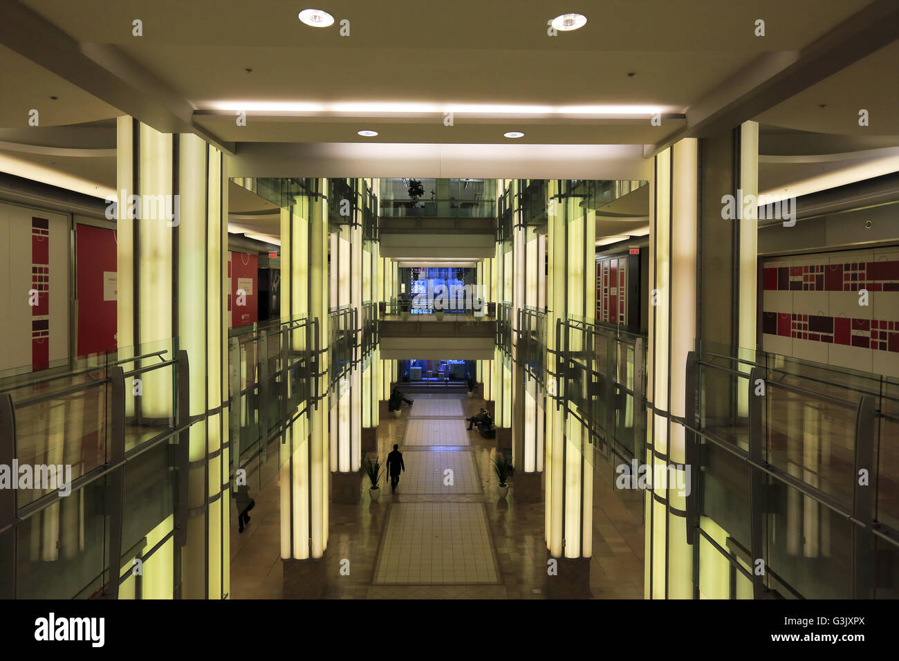Interior view of Complexe Les Ailes in downtown Montreal. Quebec,Canada ...