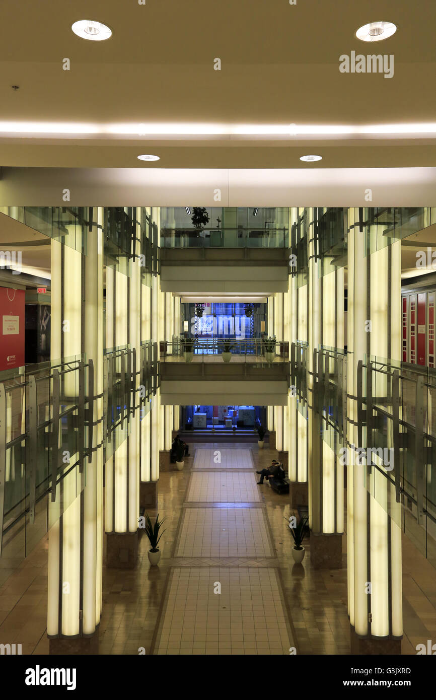 Interior view of Complexe Les Ailes in downtown Montreal. Quebec,Canada ...