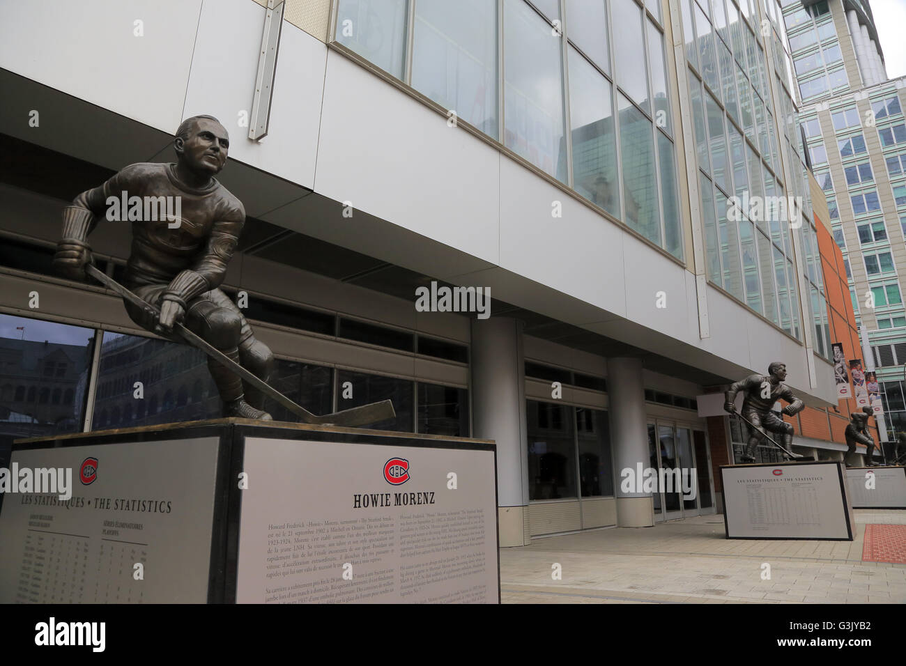 The statues of famous Ice hockey players of National Hockey League's ...
